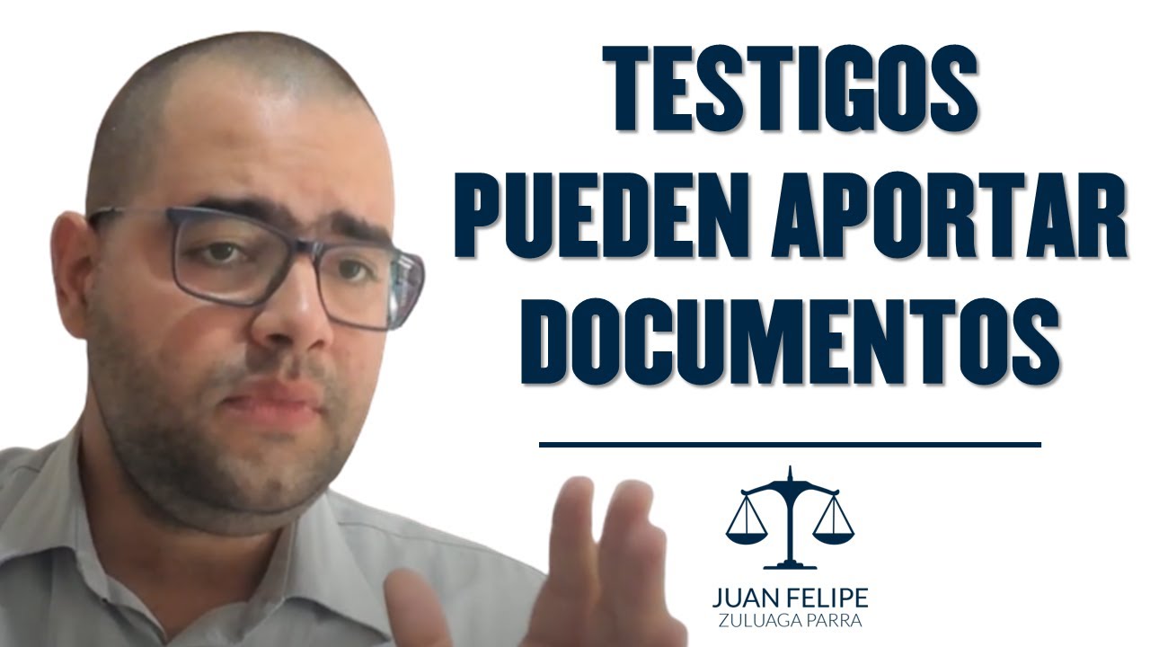 Testigo puede aportar documentos relacionados con su declaración.