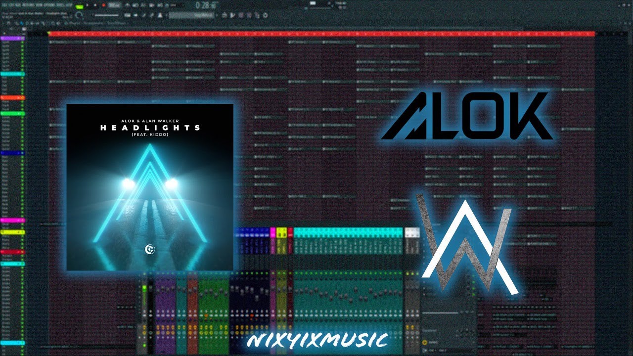 Alok & Alan Walker - Headlights (feat. KIDDO) | FL Studio Remake | MOST ACCURATE + FLP