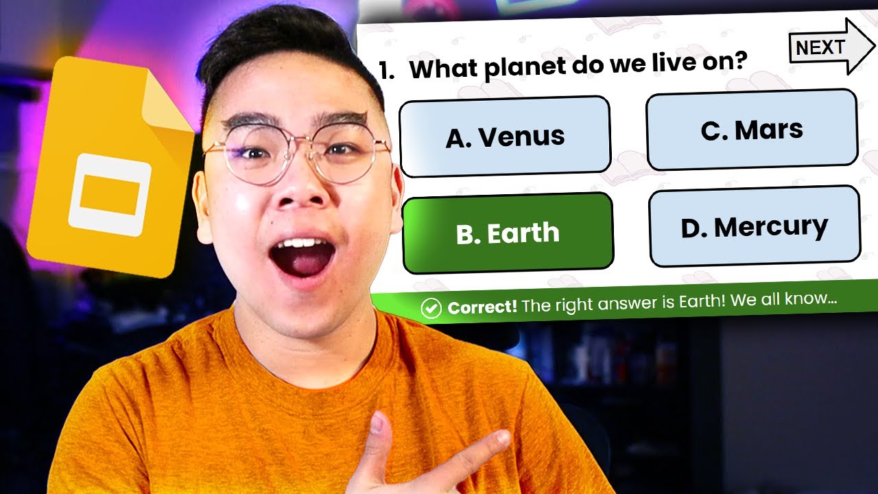 How to Make an INTERACTIVE QUIZ in Google Slides! *EASY TUTORIAL*