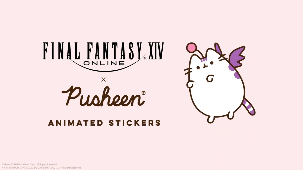 FINAL FANTASY XIV x Pusheen Animated Stickers Announcement!