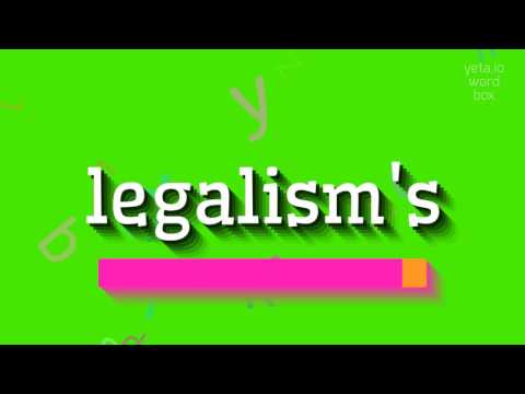 How to say "legalism's"! (High Quality Voices)