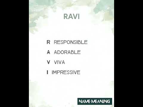 Name meaning of Ravi #namemeaning #trending #toptrending #viralvideo #ravi #viralshorts