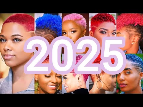 2025 New and Beautiful Natural Short Hair Color Ideas for Black Women | Dyed Short Natural Hair Idea