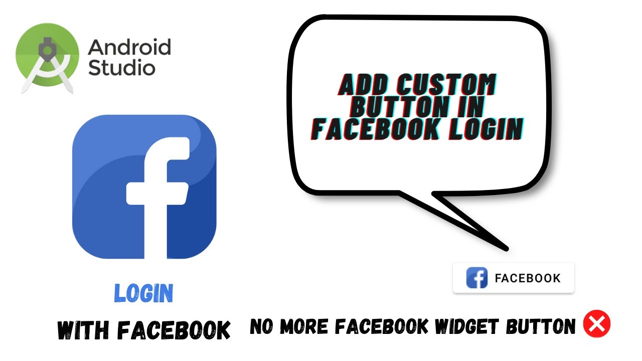 How to add custom button in facebook login integration | No More Facebook Widget Button