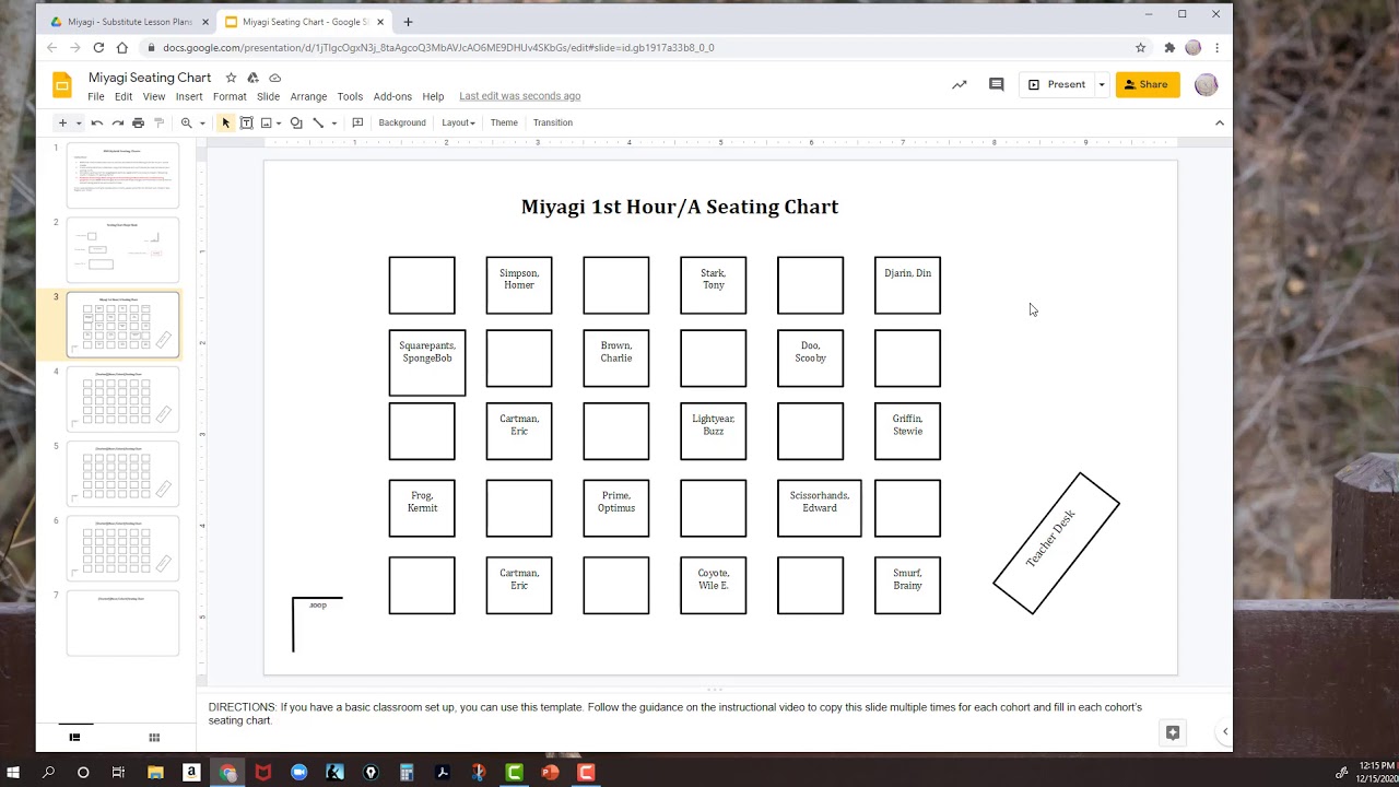 EHS Seating Chart Tutorial