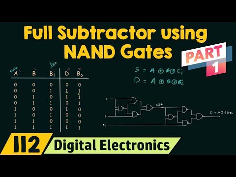 Realizing Full Subtractor using NAND Gates only (Part 1) Video Lecture ...