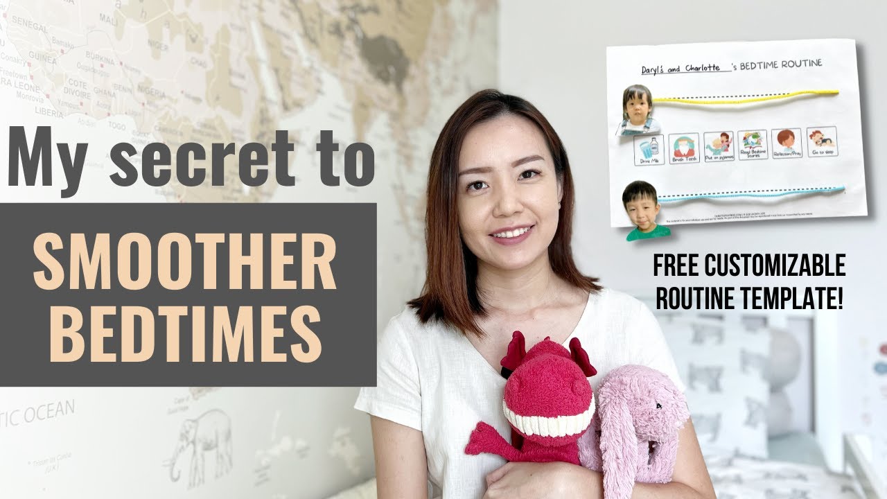 My secret to smoother bedtimes (free bedtime routine slider template for kids!)