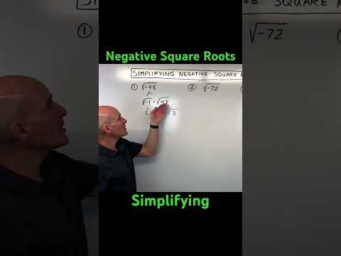 Simplifying Negative Square Roots (using i)