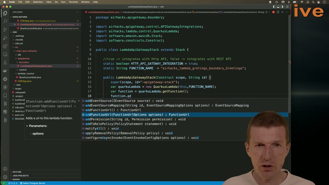 AWS Lambda Function URL with Java CDK v2