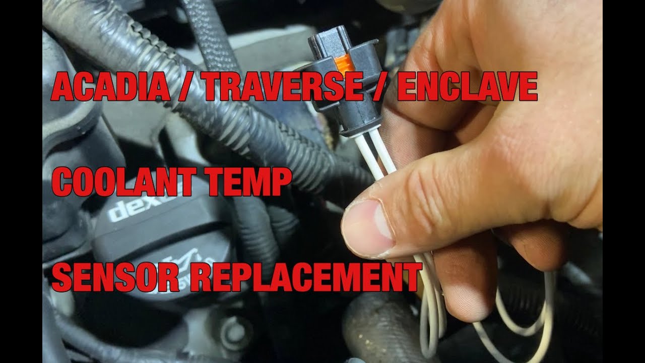 Replacing the coolant temperature sensor on a GMC Acadia