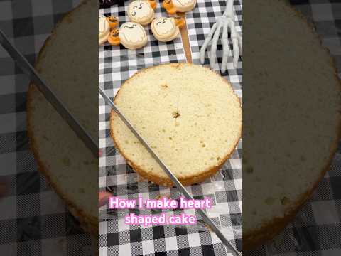 How I make heart shaped cake with cutting method. #heartshapedcake #heartshaped #cakes