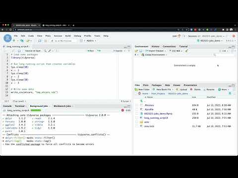 RStudio IDE | Background and Posit Workbench Jobs