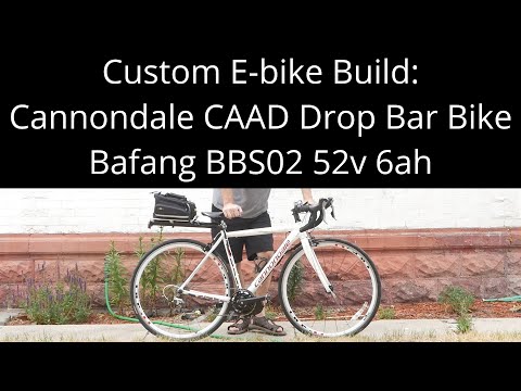 Custom E-bike Build: Cannondale CAAD Drop Bar Bike Bafang BBS02 mid drive Road bike w/ drop bars