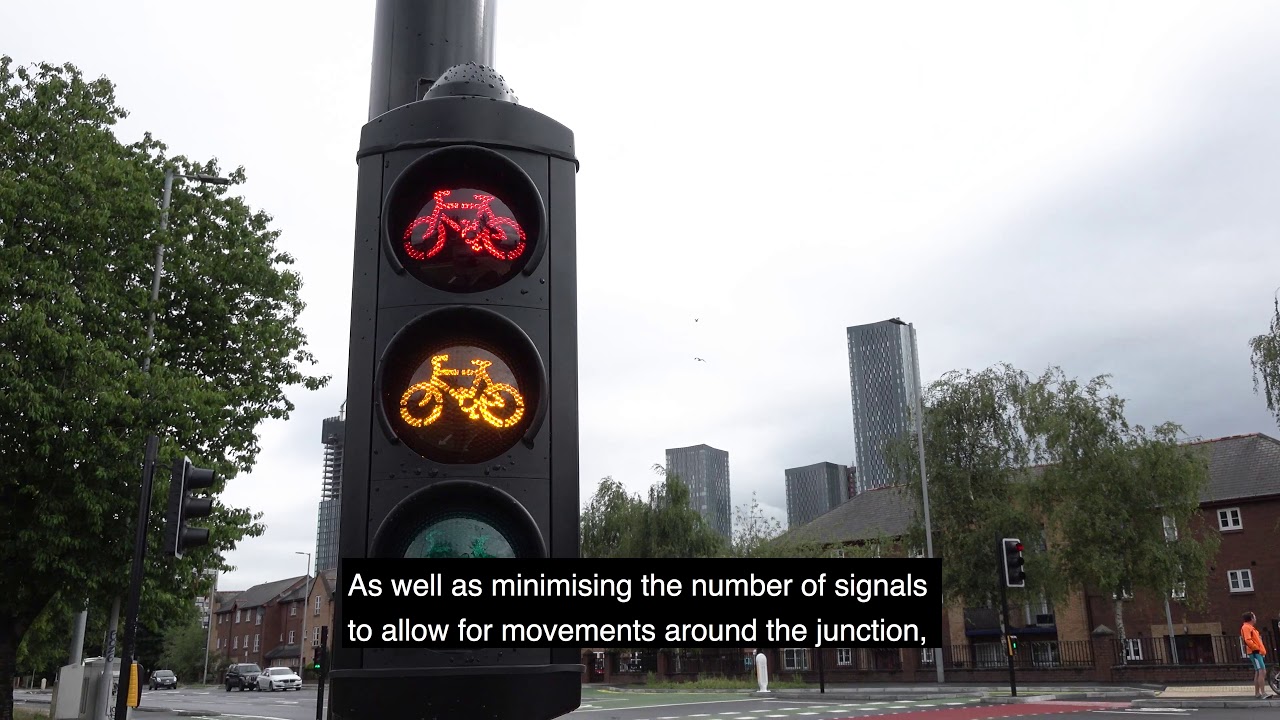 'UK-first' CYCLOPS junction with segregated cycle lanes protecting ...
