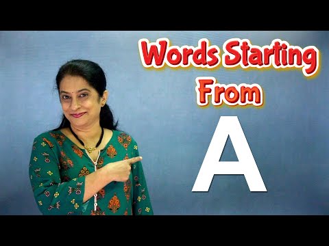 Words Starting with A | Flash Cards Words Starting From A | Learn English Words | Pebbles Learning