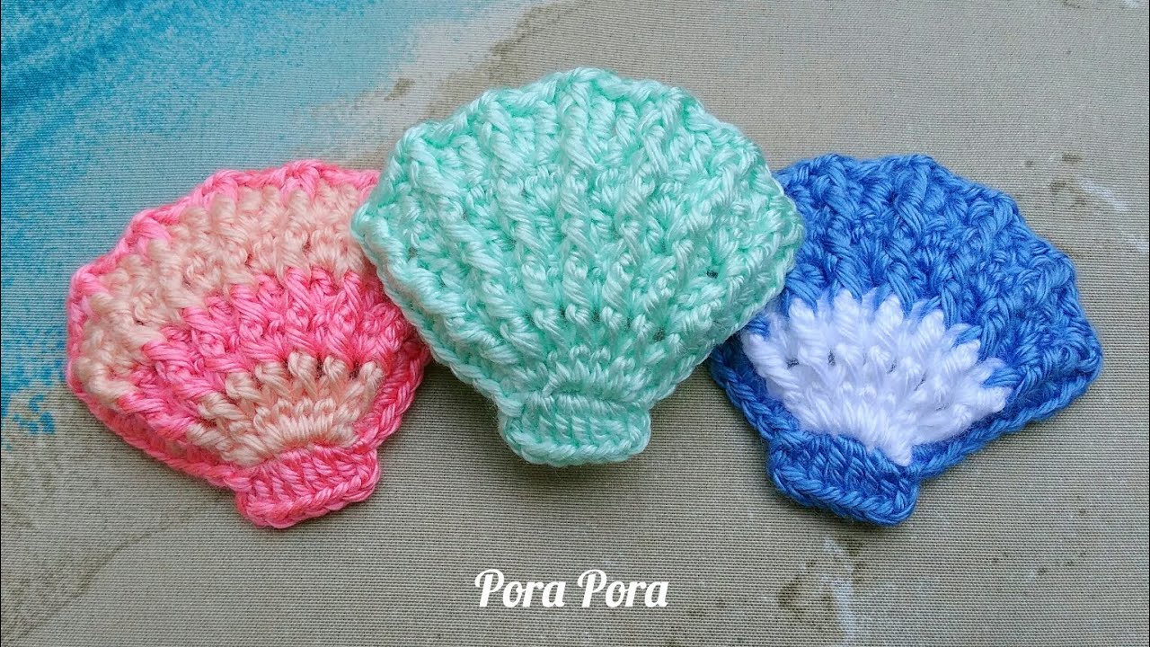 Crochet Seashell Applique I Crochet Scallop Shell Applique Tutorial
