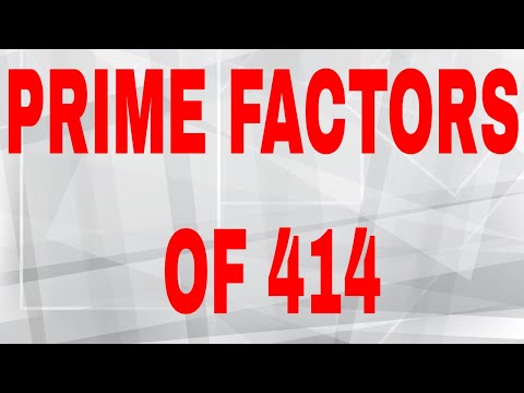 Prime factors of 414|Prime Factorization