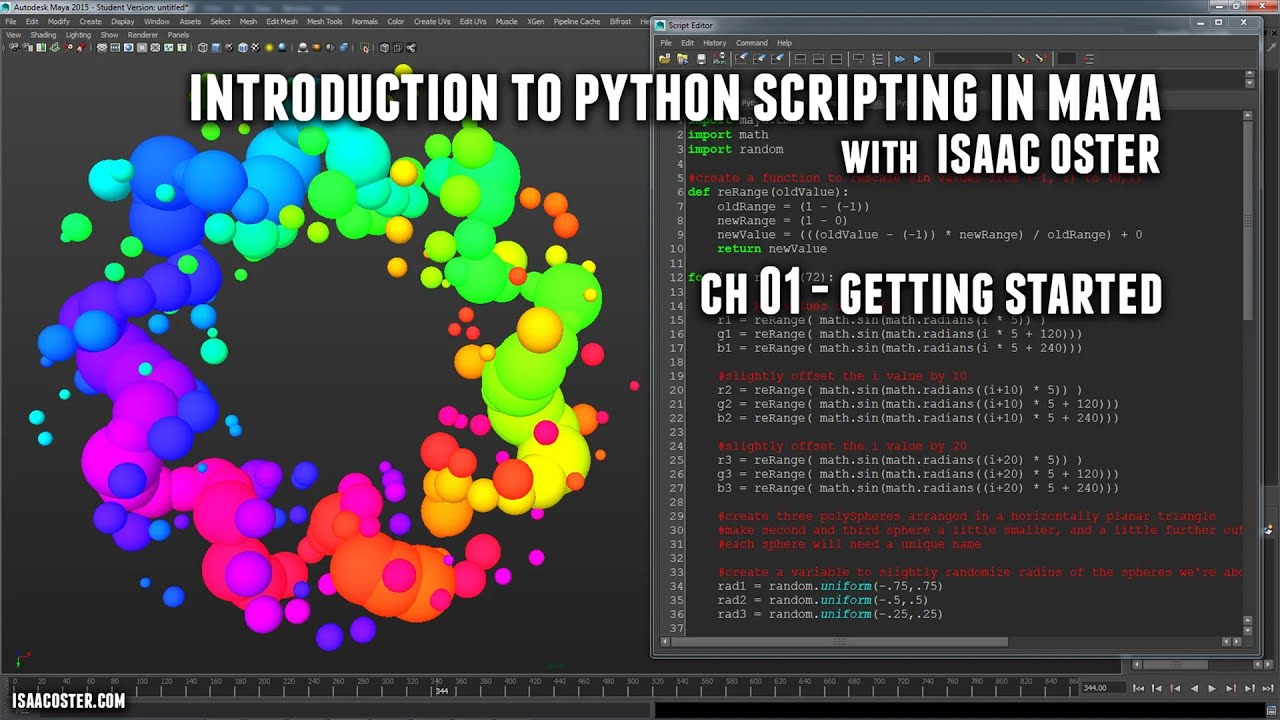 Introduction to Python Scripting in Maya, Ch 01   Getting Started