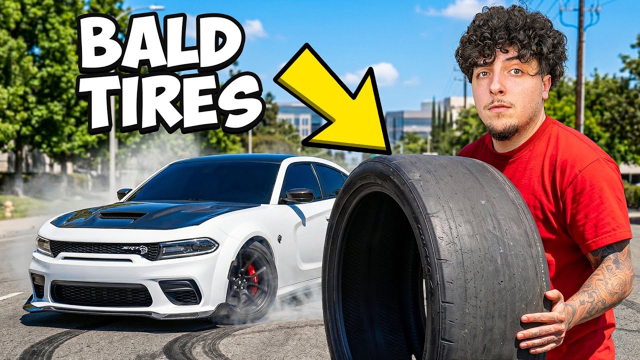 POV Sliding my HELLCAT REDEYE every turn I make w/ BALD TIRES!!