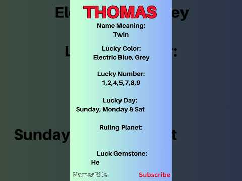 Thomas Name Meaning 👦 👦 #shorts #ytshorts #shortvideo #thomas