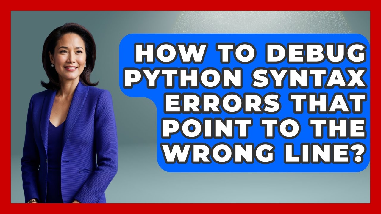 How To Debug Python Syntax Errors That Point To The Wrong Line? - Python Code School