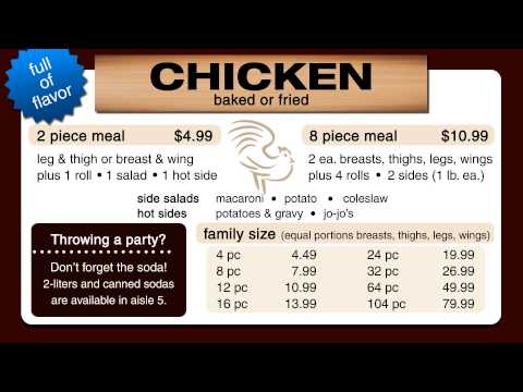 Rosauers Deli Video Menu example