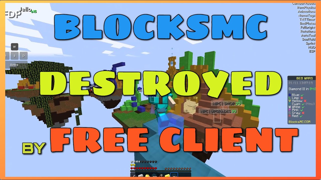 BLOCKSMC CHEATING WITH FREE CLIENT !!! (Feat. FDP CLIENT)