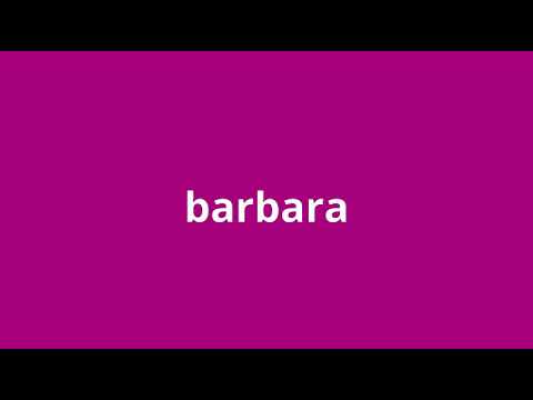 what is the meaning of barbara
