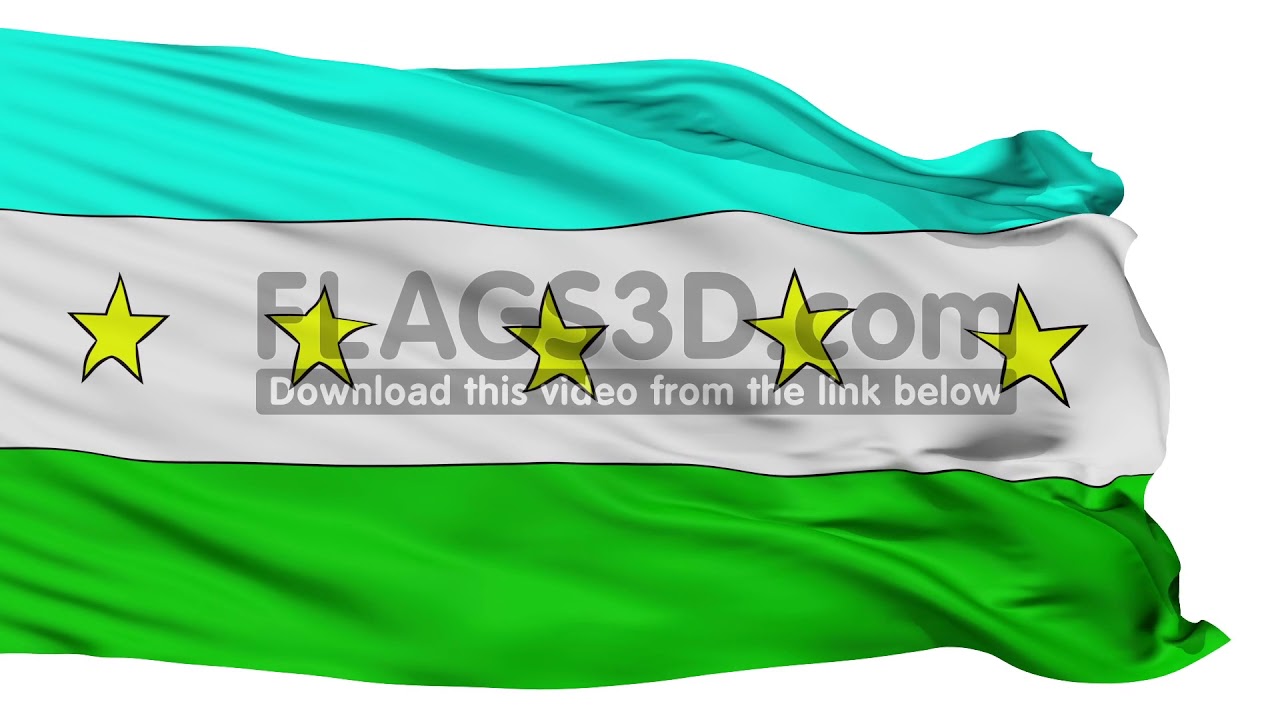 Isolated Canton city flag, Costa Rica