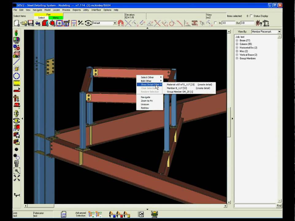 Grouped Member Modeling in SDS/2