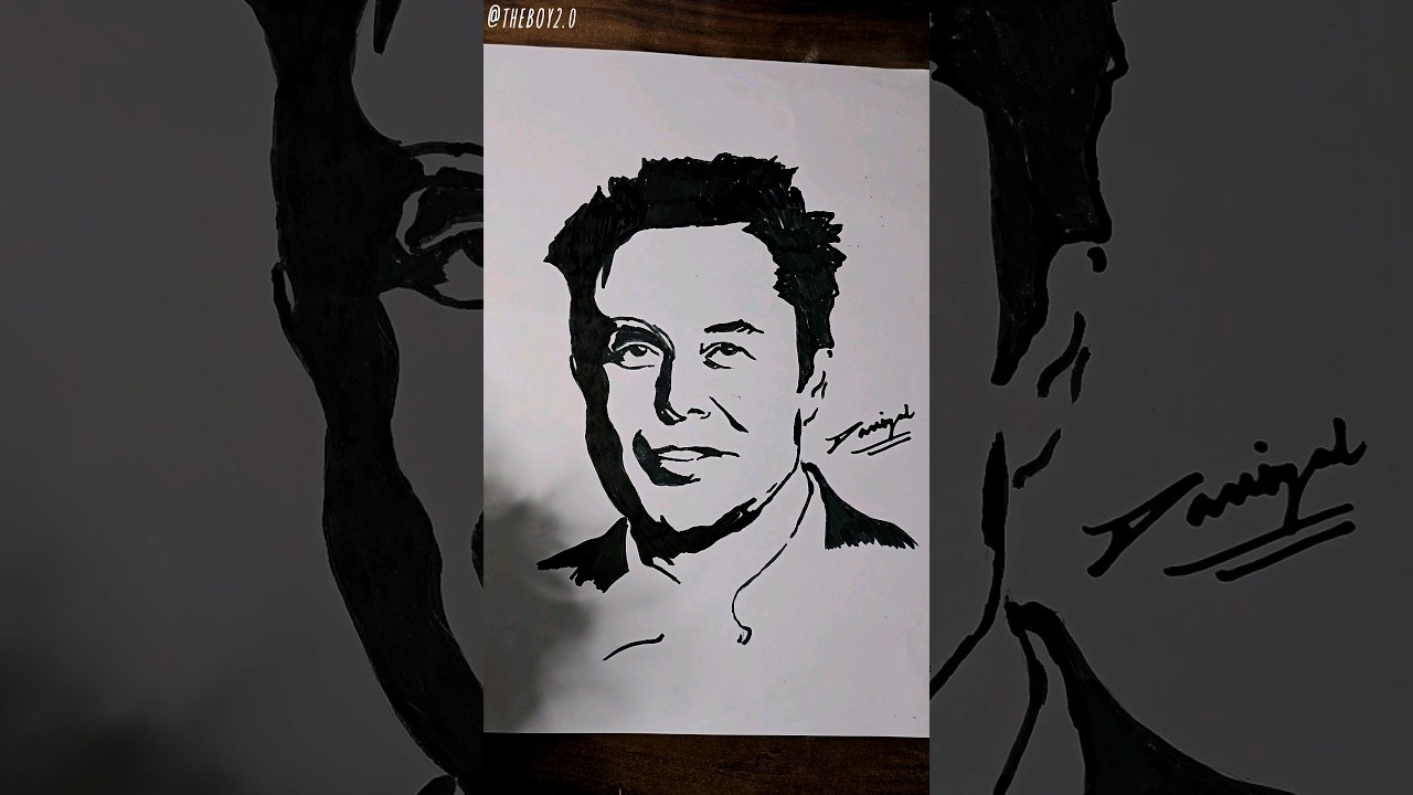 ELON MUSK! vector art 🎨#vectorart #digitalart #illustration #trending #viral