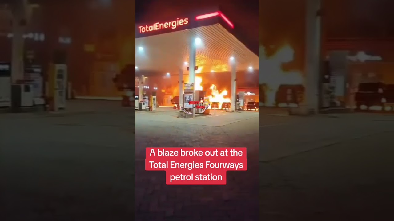 A blaze broke out at the Total Energies Fourways petrol station