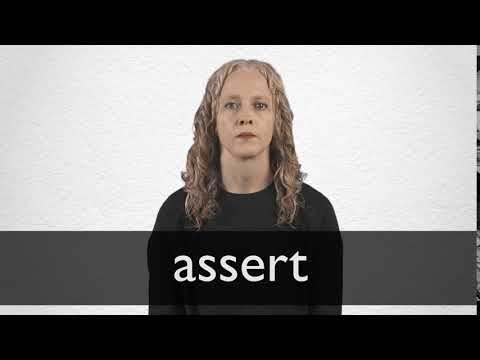 Assert Definition And Meaning Collins English Dictionary