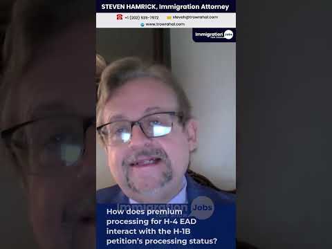 How does premium processing for H 4 EAD interact with the H 1B petition’s processing status? #h4ead