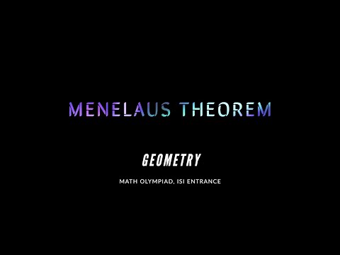 Menelaus Theorem | Geometry | Math Olympiad