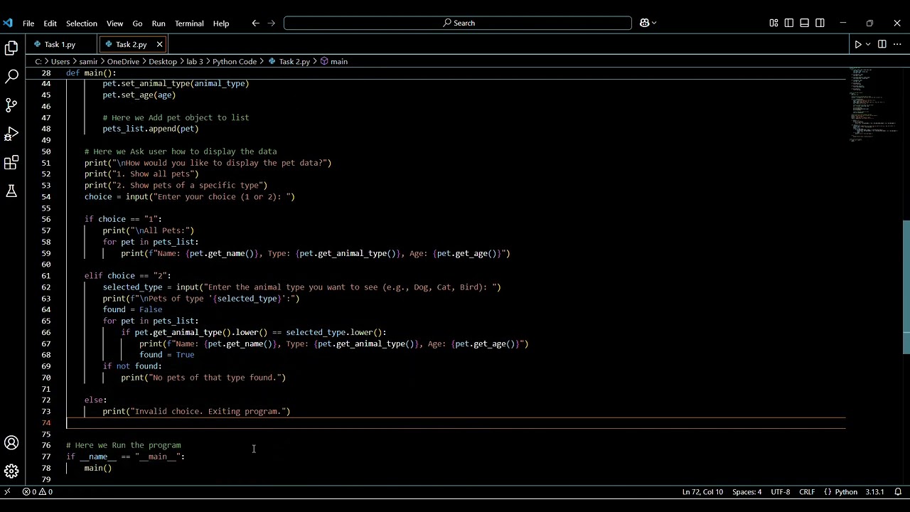 Re-Recording for Lab 3 Python Assignment