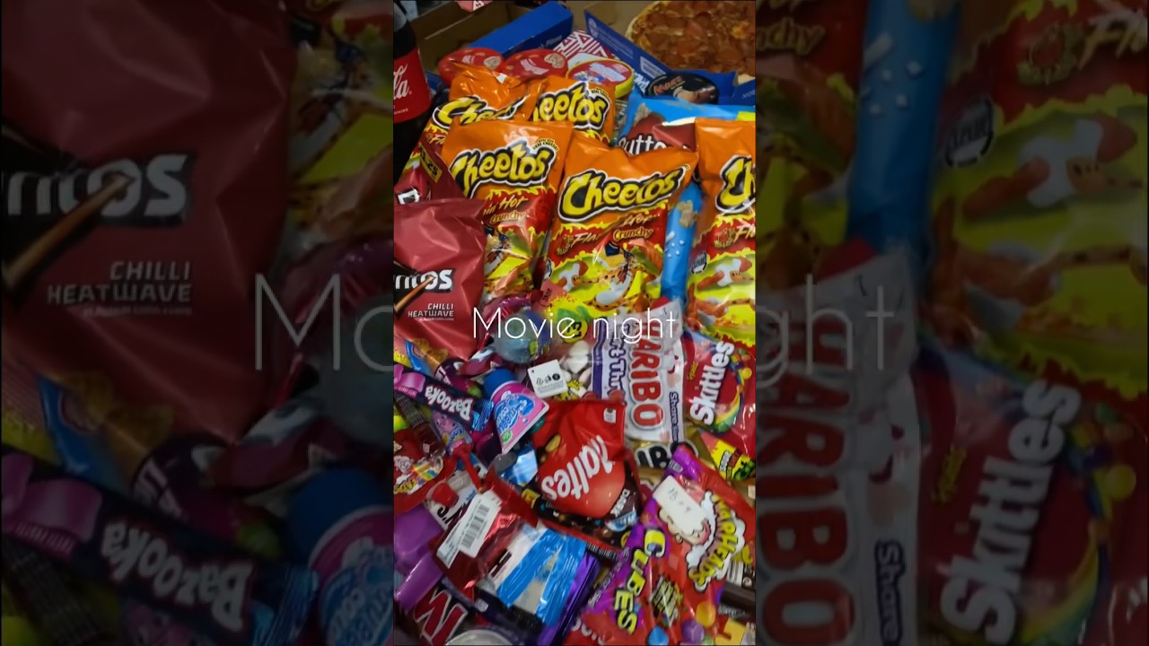 Movie night = snacks #movienight #snacks #cheetos #food #pizza #dominos
