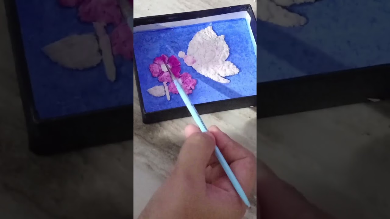 butterfly painting with tissue paper 🦋#art #craft #diy #painting