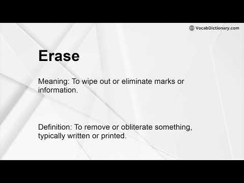 Erase Meaning