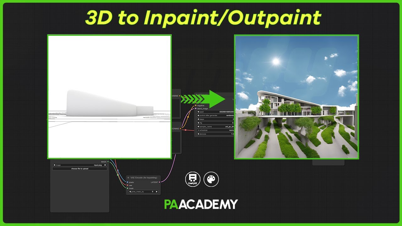 Architectural Design with Inpainting & Outpainting in ComfyUI
