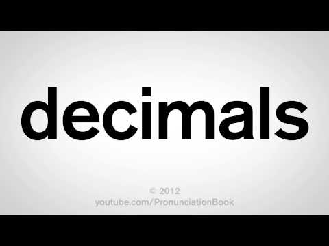How to Say Decimals