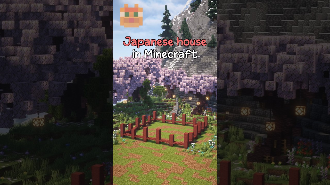 How to build a Japanese house in Minecraft ⛩️ #minecraft #shorts