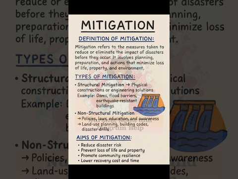 Mitigation//Phases Of Disaster Management #nursingnotesanddiagramhelp #mitigation #nursing #disaster