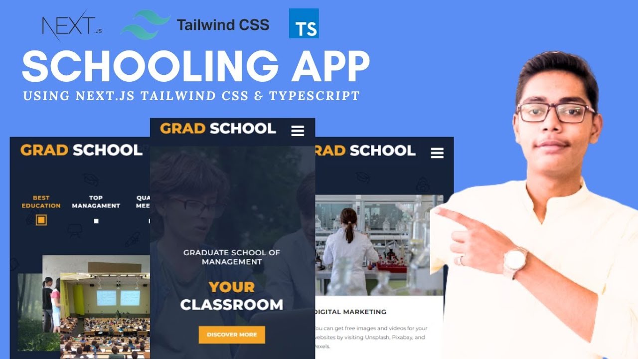Build Full Stack Schooling App Using Next.js Tailwind CSS & Typescript