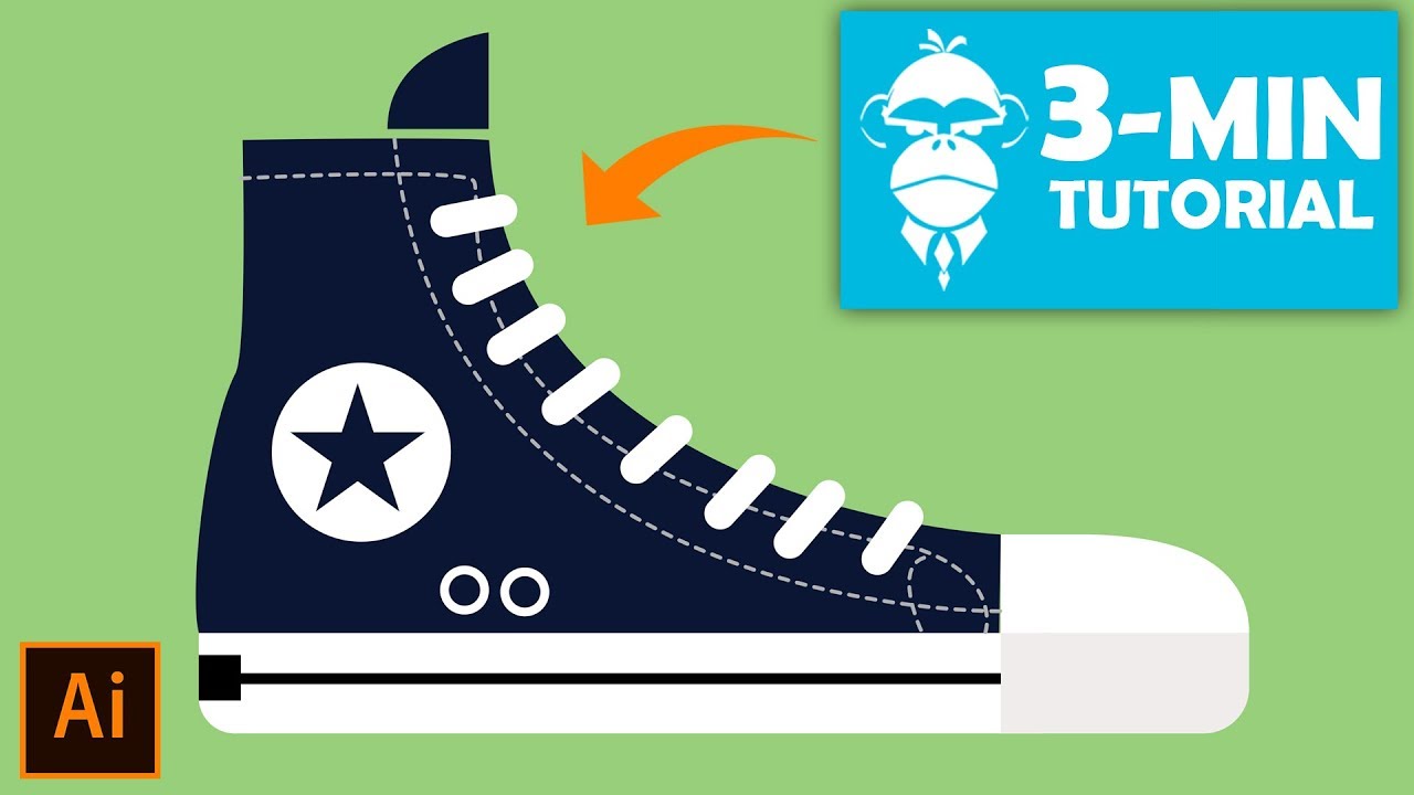 A Shoe - Illustrator Tutorial (Converse - All Star)