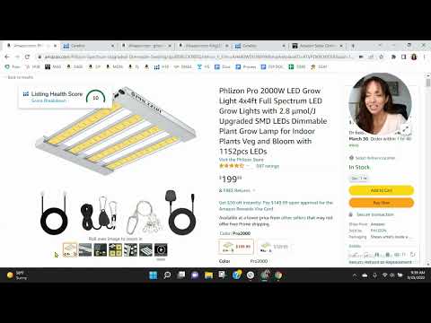 ASIN Review: Phlizon Pro 2000W LED Grow Light 4x4ft Full Spectrum LED Grow Lights - Amazon FBA