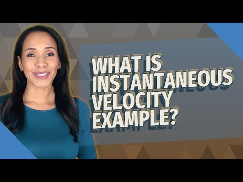 What is instantaneous velocity example?