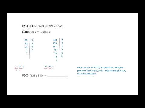 CE1D Math 2022 - question 14 - Plus Grand Commun Diviseur (PGCD)