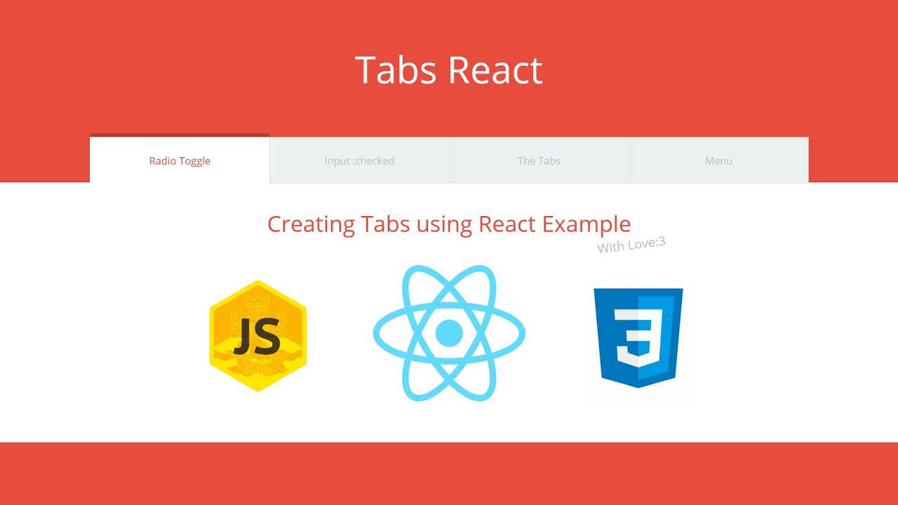 React JS - Tabs realization example