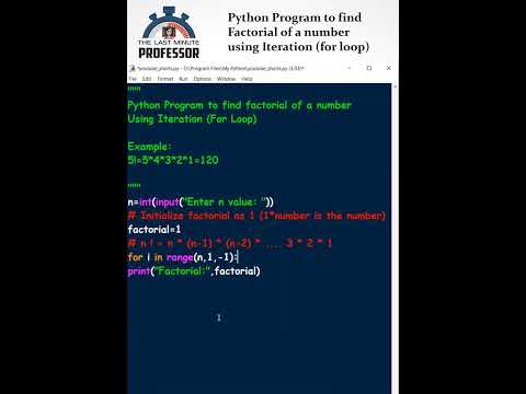 Factorial using Iteration in Python (for loop)